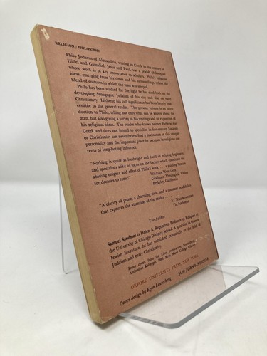 Philo of Alexandria An Introduction by Samuel Sandmel First 1st Ed VG ...