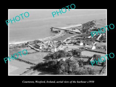 OLD 8x6 HISTORIC PHOTO OF COURTOWN WEXFORD IRELAND AERIAL VIEW OF ...
