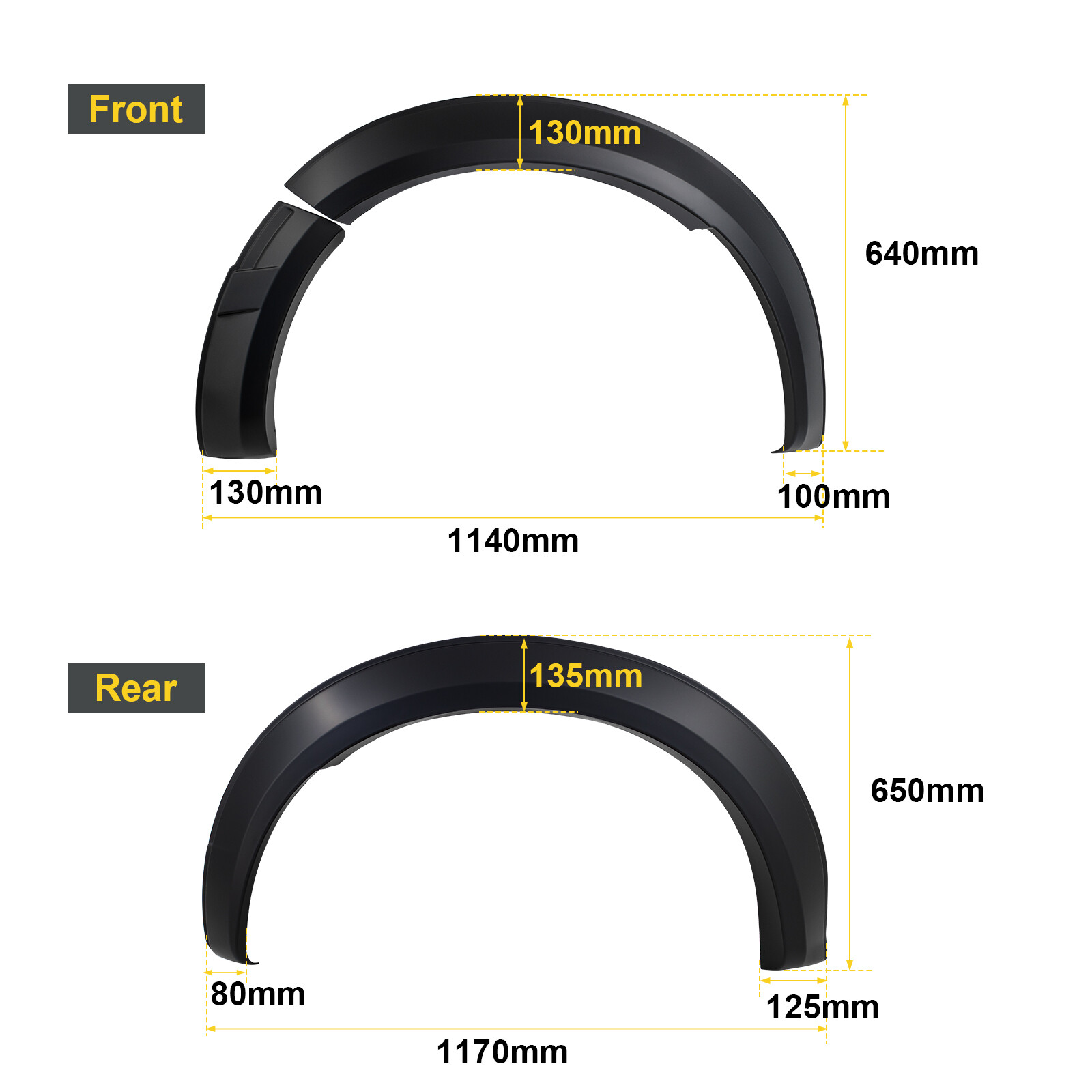 For Next-Gen Ford Ranger Wildtrak 2022-2025 Fender Flares Wheel Arch ...