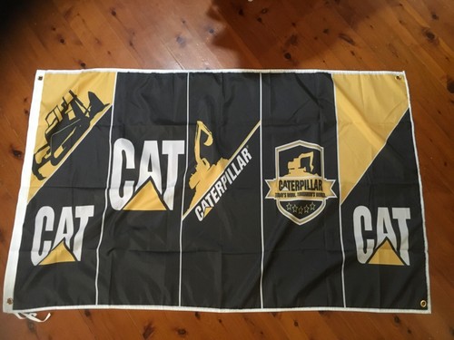 Caterpillar earthmoving Home decor ideas wallhanging Mancave flag ...