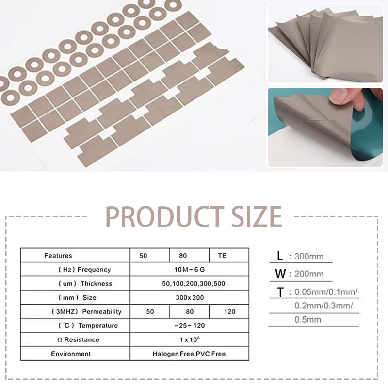 Electromagnetic Shielding 300x200mm Wave Absorbing Flat Material EMI ...