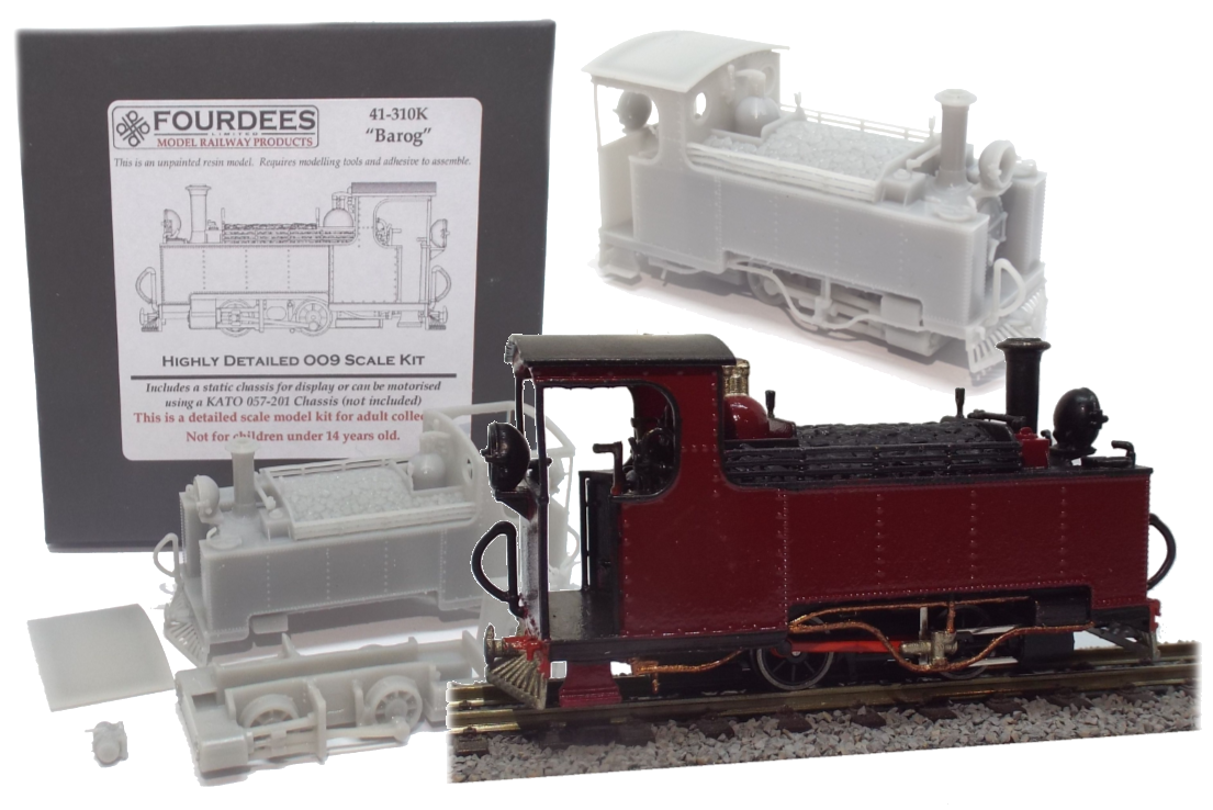 Fourdees Peckett Steam Locomotive 'Prima' 009 / OO9 Kit for Kato ...