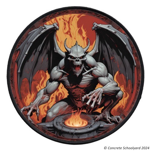 Metal Gargoyle Patch Up to 25cm, Large Iron On Jacket Backpatch, Biker ...