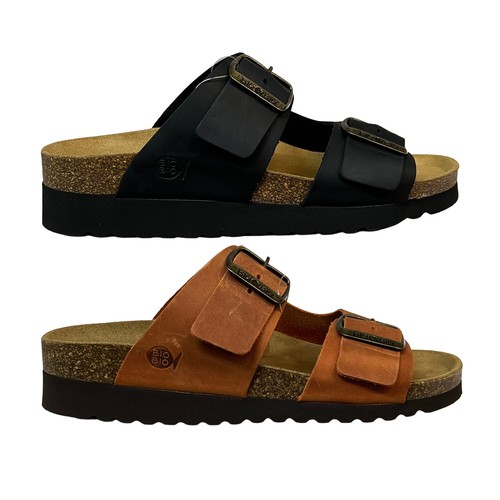 BIO FOOTWEAR Women's Sandal Double Band MILA 100% Leather Made IN Spain ...