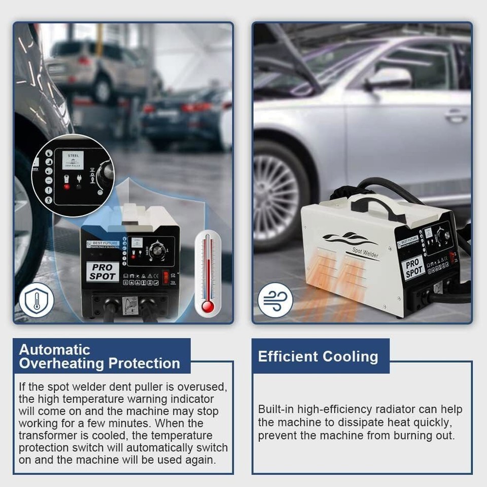 Vehicle Panel Spot Dent Puller 3500A 220V Car Body Stud Welder Dent ...