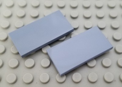 LEGO Lot of 2 Sand Blue 2x4 Smooth Finishing Tile Pieces | eBay