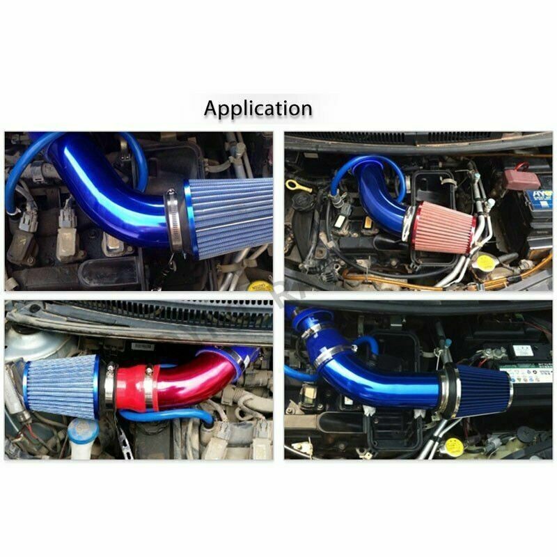 3" 76mm Air Filter & Cold Air Intake Pipe Turbo Induction Pipe Tube Kit ...