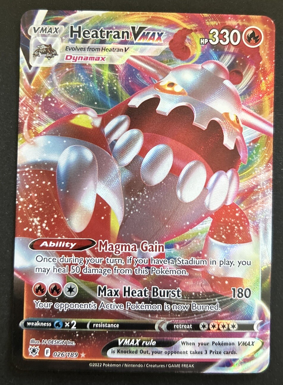 Heatran VMAX 026/189 - Astral Radiance - Ultra Rare Holo Pokemon TCG ...