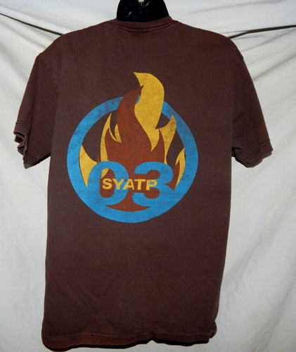 Vintage T Shirt Firefighter Size M 2003 Y2K Consumed Flame SYATP Brown ...