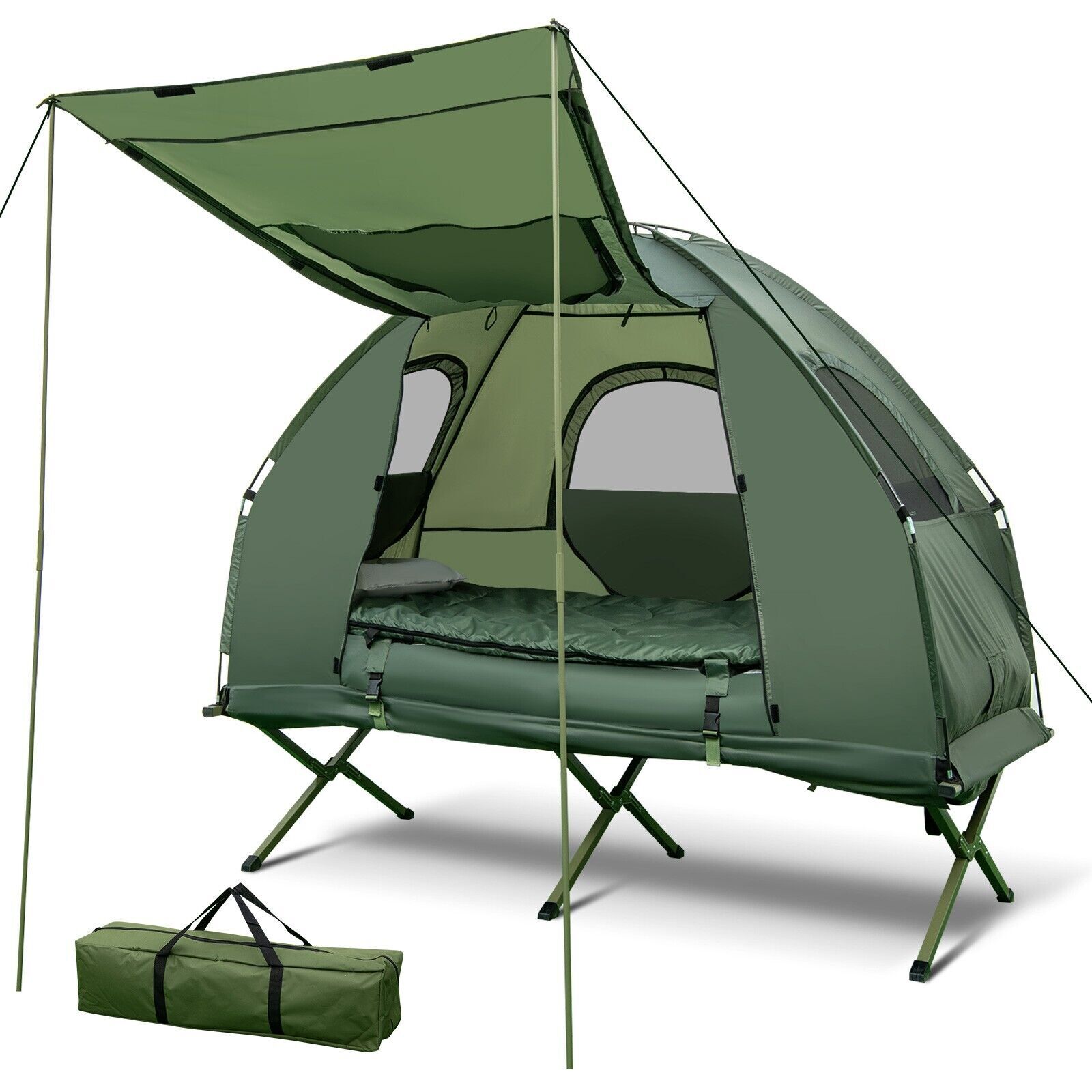 Costway NP10951 5-in-1 Camping Tent Stretcher Single Portable Pop-up ...