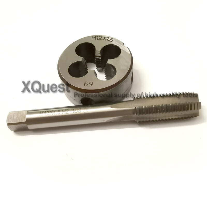 2PCS Left Hand Tap and die set M12 LH Fine thread taps dies M12X1.75X1 ...