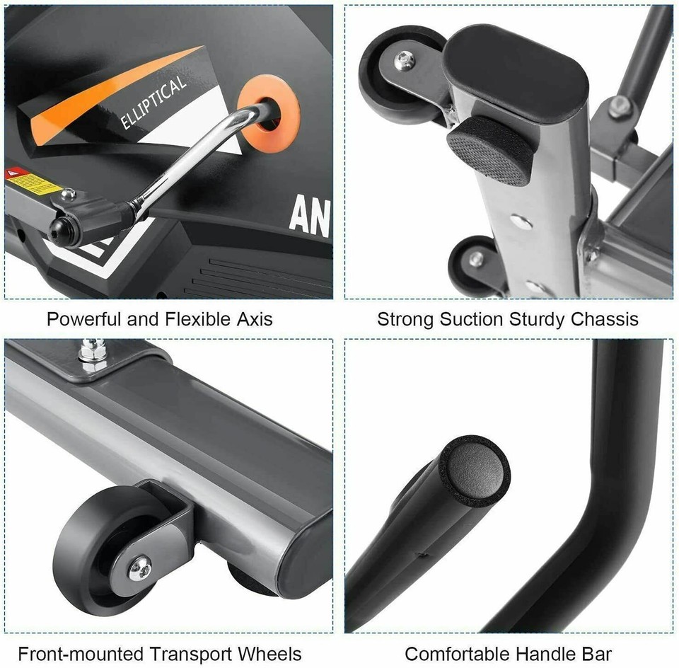 ANCHEER Magnetic Elliptical Exercise Fitness Training Machine Home ...