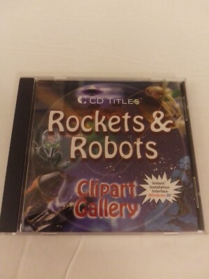 CD Titles Rockets And Robots Clipart Gallery Clip Art CD-ROM For Windows 95 - XP | eBay