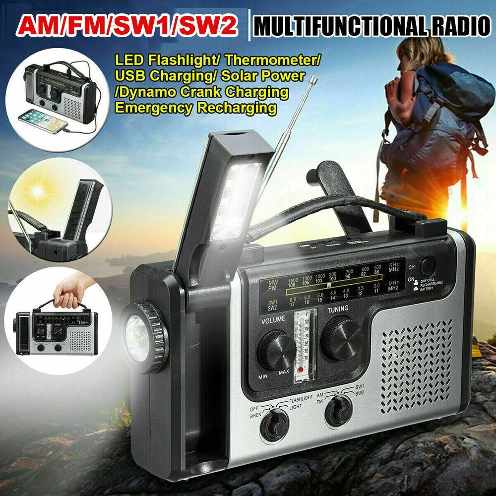 Dynamo Solar Powered Radio Emergency Radio ER10 Blaupunkt