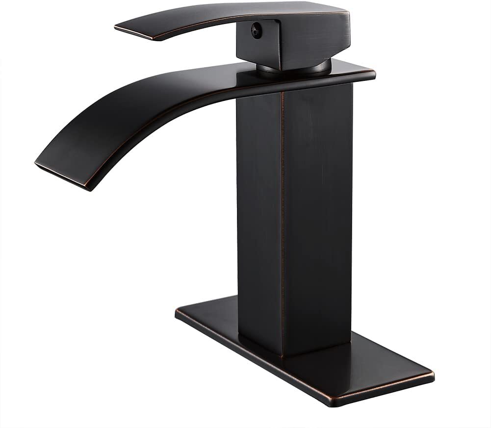 Bathroom Basin Sink Faucet Waterfall Single Handle Hole Vanity Mixer ...