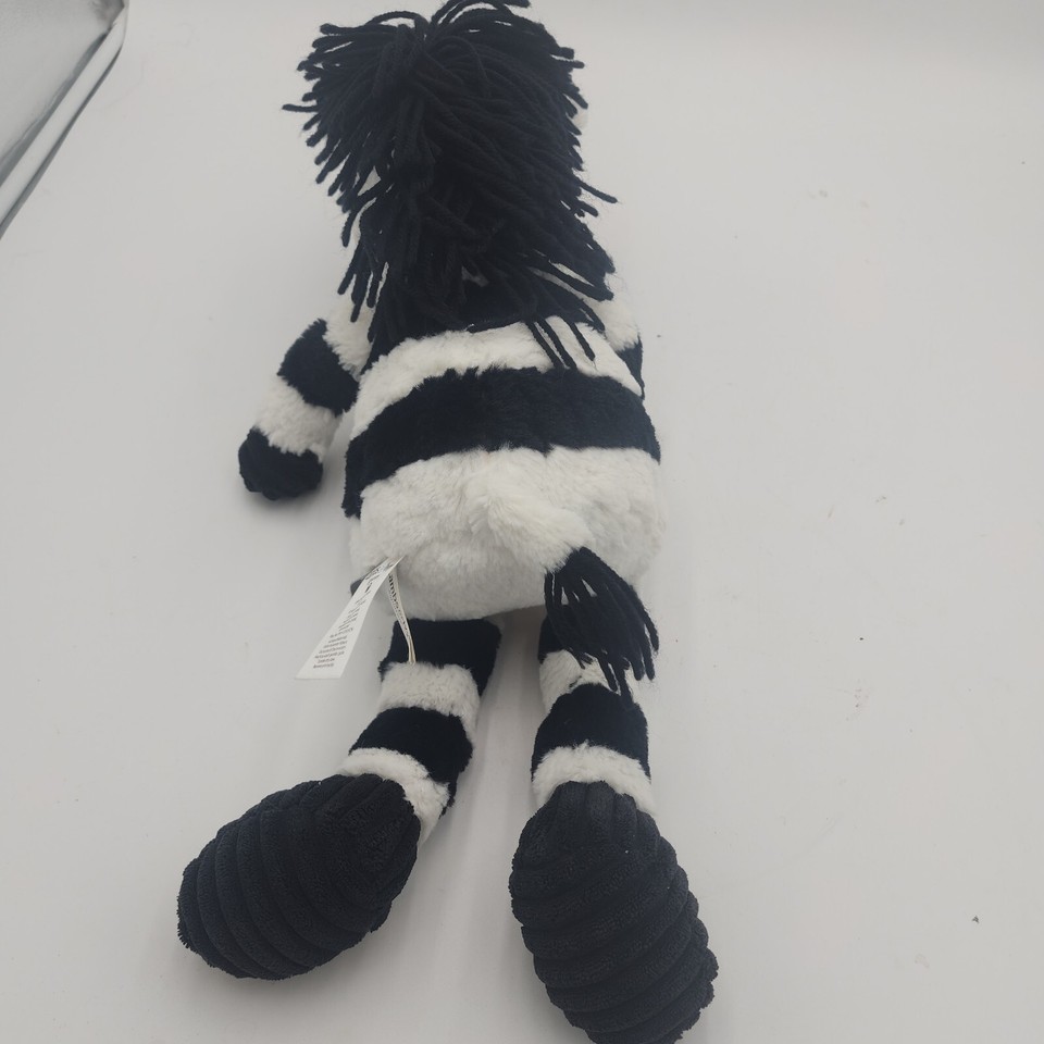 LAMBS & IVY Signature ZEKE ZEBRA BLACK AND WHITE 18 inch Stuffed Animal ...