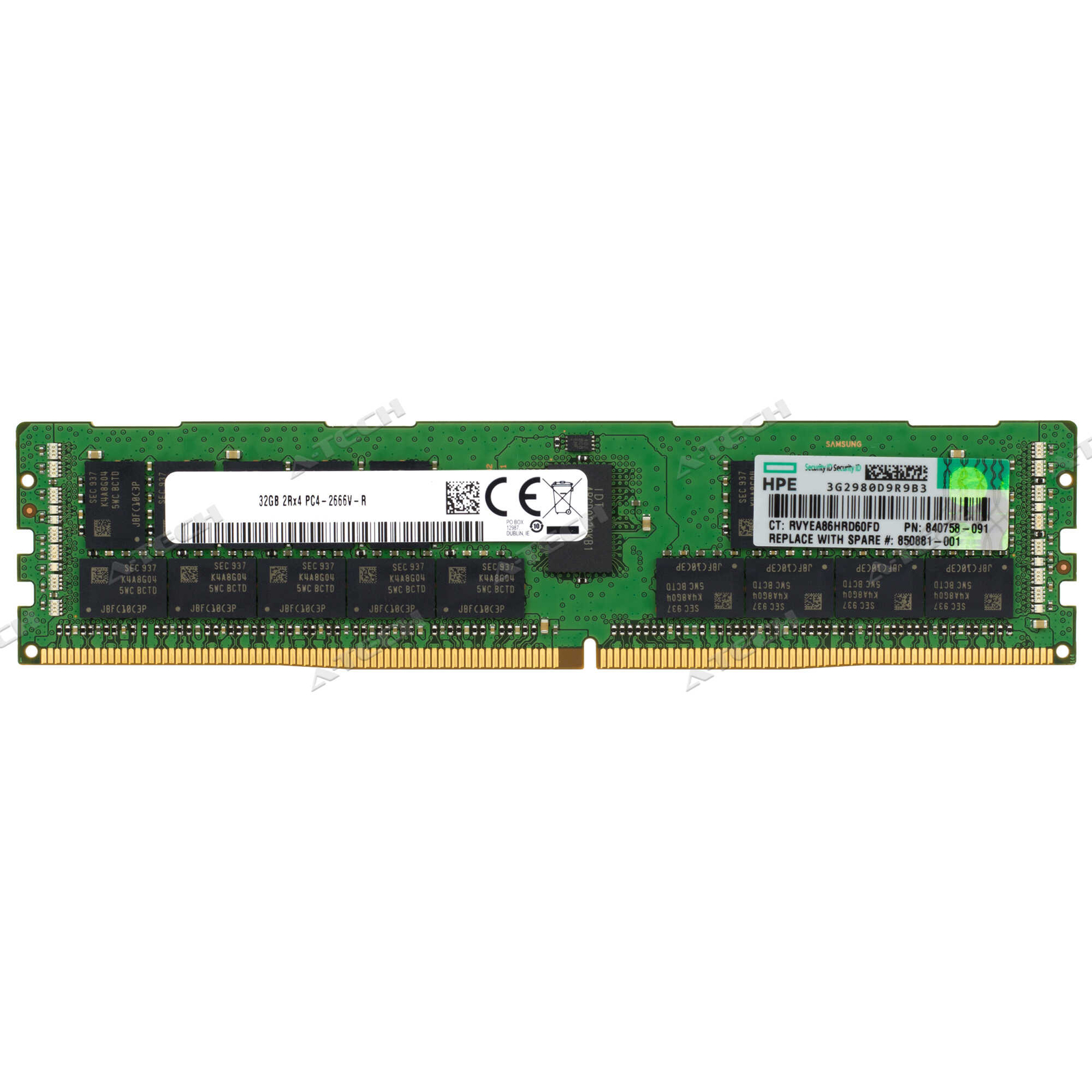 HP 32GB DDR4-2666 RDIMM 815100-B21 850881-001 840758-091 HPE Server ...