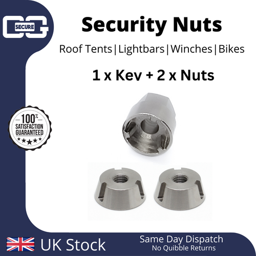 Anti-Theft Security Nuts | Tamperproof | Lock Nuts 2 Nuts + 1 Key ...