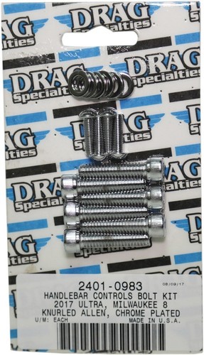 Drag Specialties Handlebar Control Bolt Kit w/Knurled Allen Heads 2401 ...