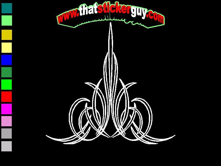 PINSTRIPING SCROLL stickers custom hood decals ratrod v8 0002 | eBay