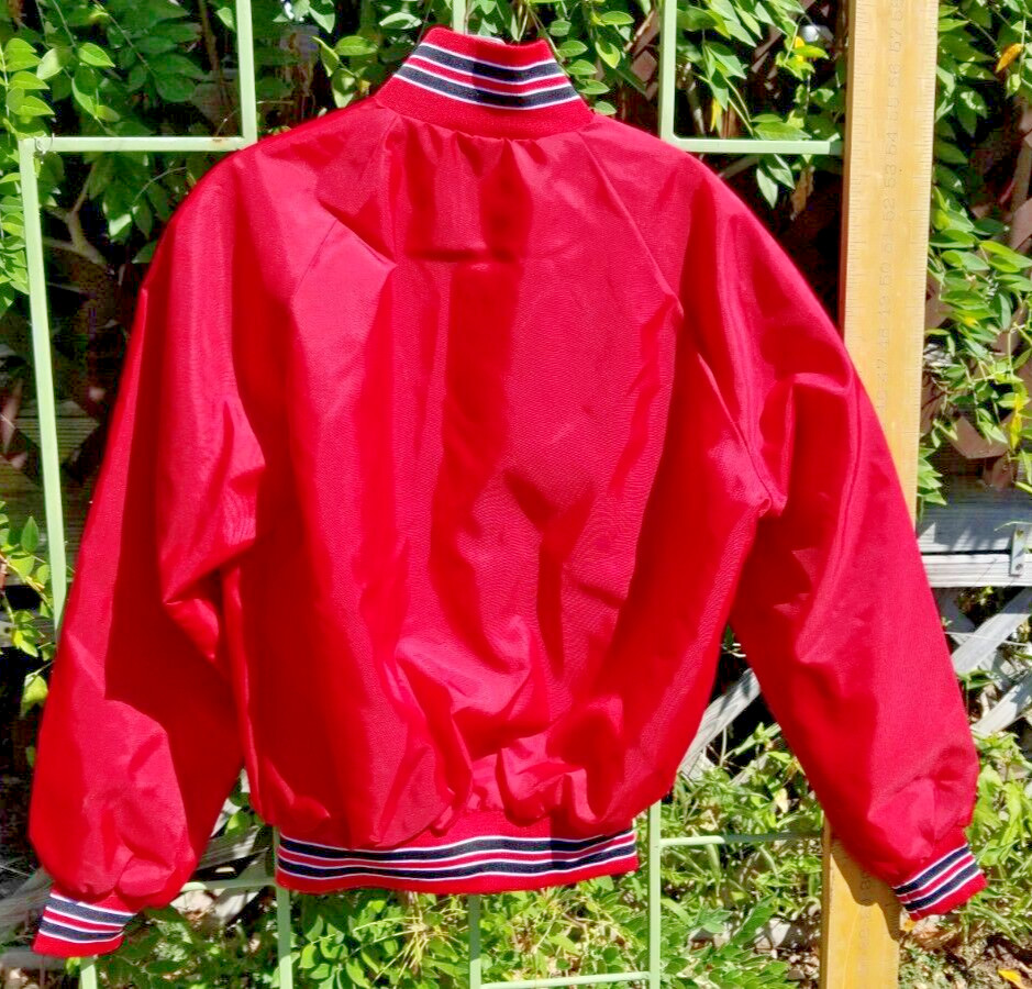 Vintage Red Nylon American Spirit Wear Jacket Bomber… - Gem