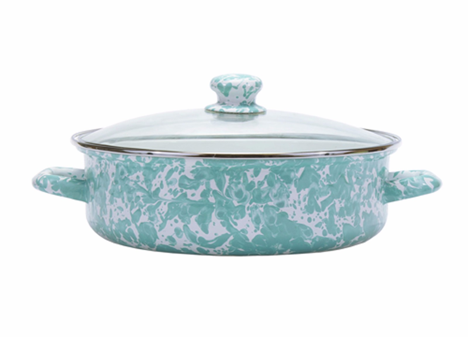 Golden Rabbit 3 Quart Enamelware Saute Pan with Lid, 9 Color Choices | eBay