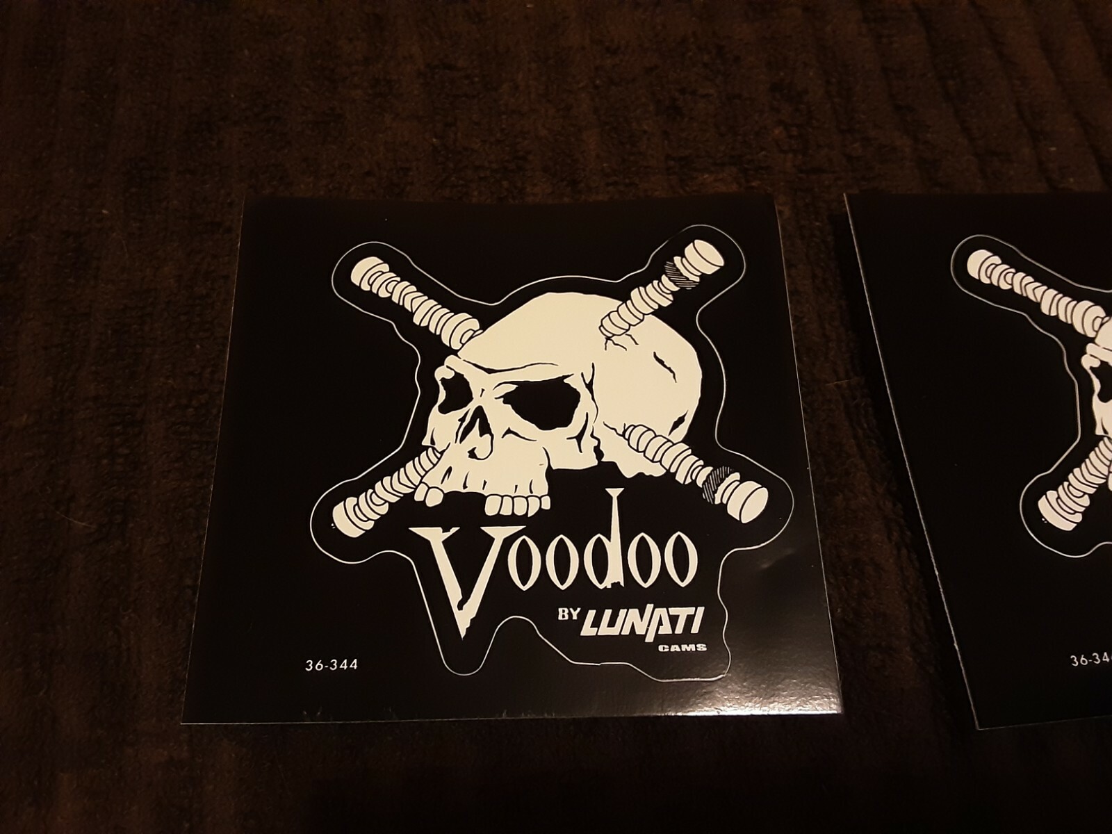 Lot of 2 Classic Lunati VooDoo Camshaft Racing Decals Stickers Rat Hot ...