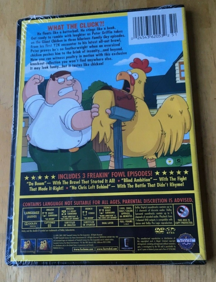 Family Guy Peter Griffin Vs. The Giant Chicken - DVD (New/Unopened ...