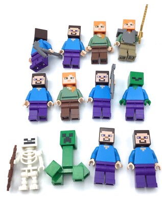 LEGO LOT OF 12 MINECRAFT MINIFIGURES COMPUTER GAME CHARACTERS | eBay