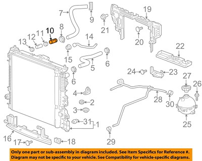 GM OEM 06-24 Acadia Cooling Radiator Components-Tee 23333192 | eBay