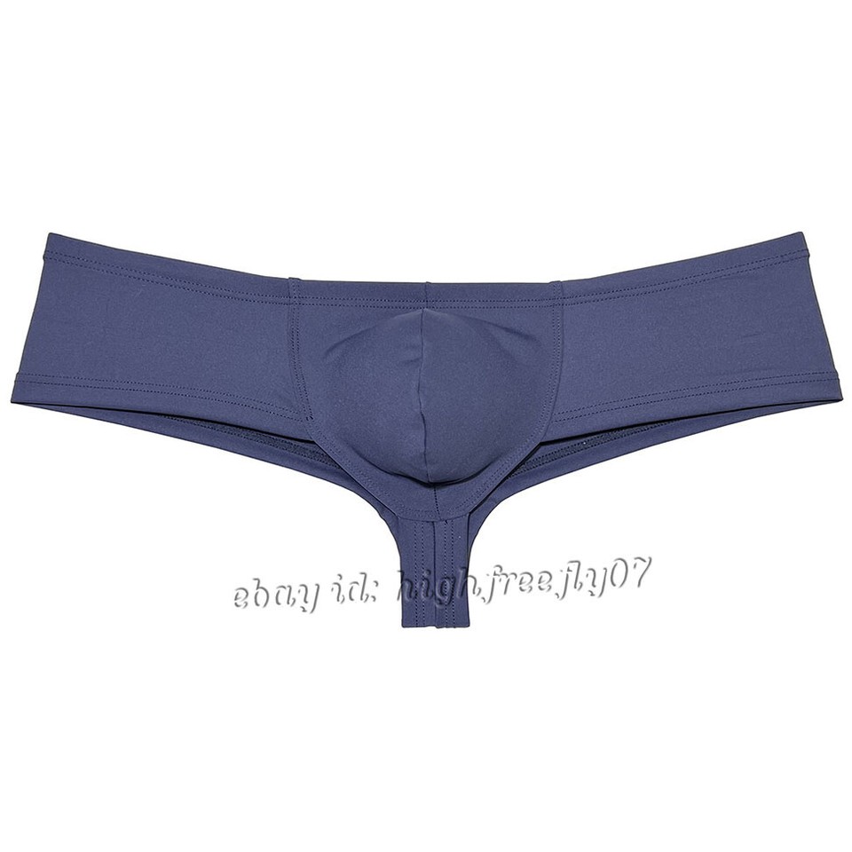 Men's High Cut Cheek Briefs Second-skin Underwear Enhance Pouch Male ...