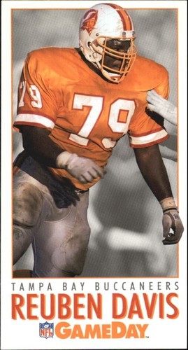 1992 GAMEDAY - FOOTBALL TALL-BOY Card #42 - REUBEN DAVIS, Tampa Bay ...