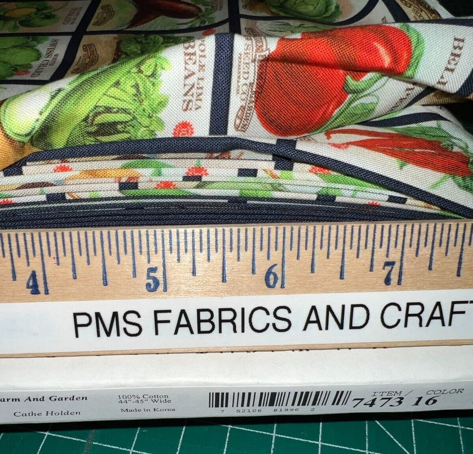 MODA Farm Garden theme 100% cotton fabric by the yard Seeds 7473 16 ...