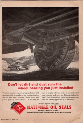 Vintage National Oil Seals magazine ad. Motor Age 1962. K1 | eBay