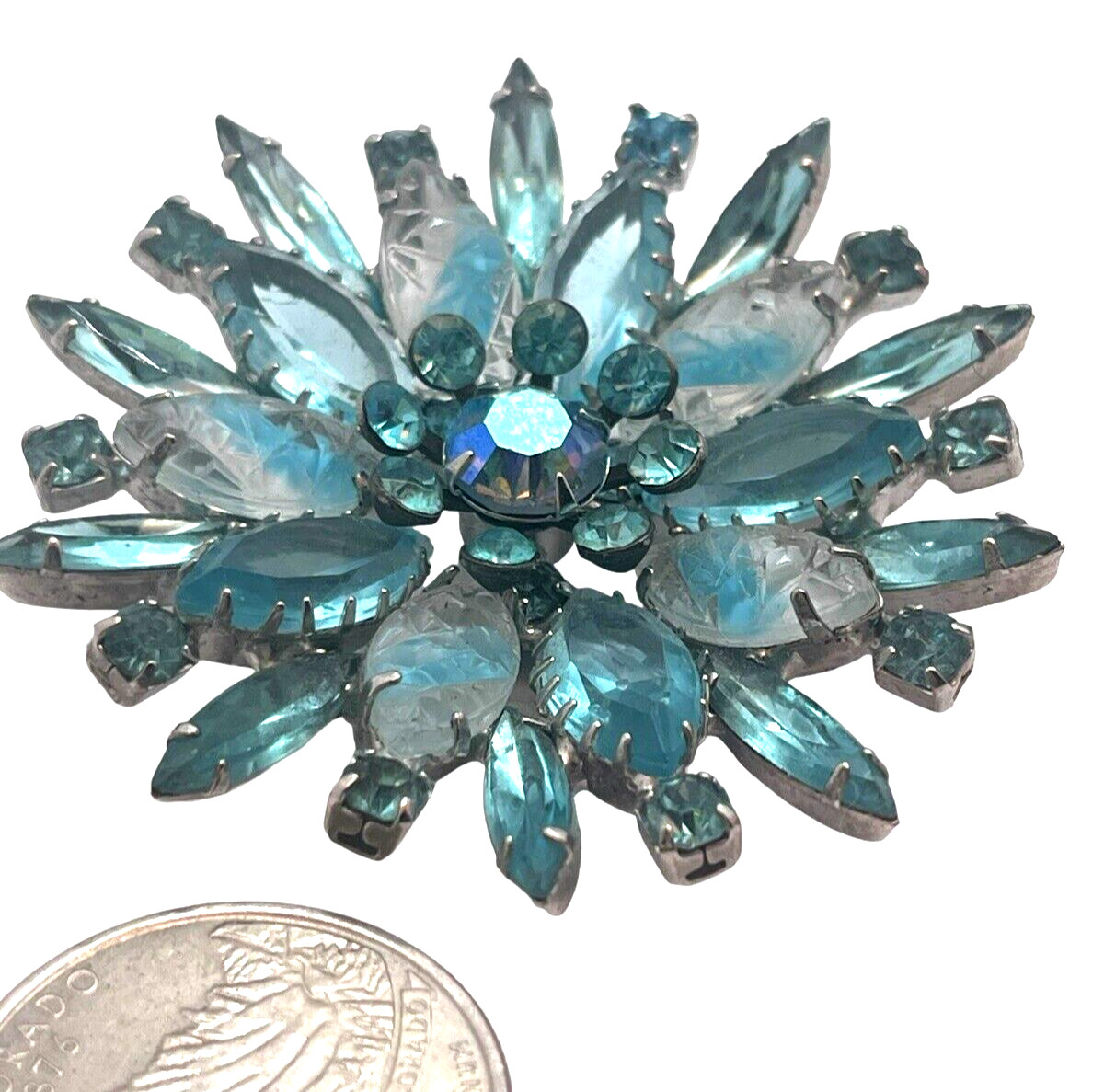 Juliana DeLizza & Elster Aqua Rhinestone & Givre Mold… - Gem