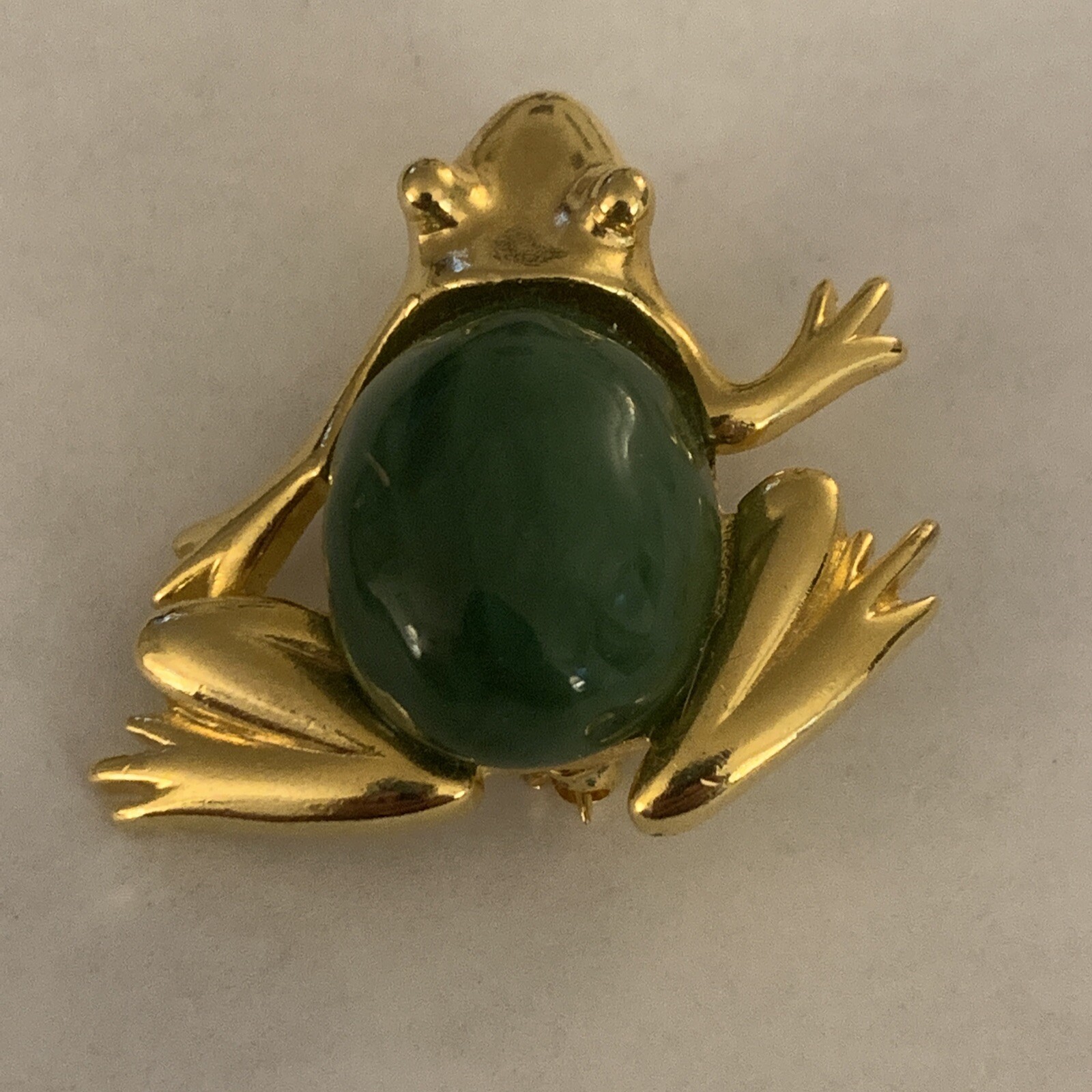 KJL Kenneth Jay Lane Green Stone Frog Pendant Brooch Pin Gold Tone | eBay
