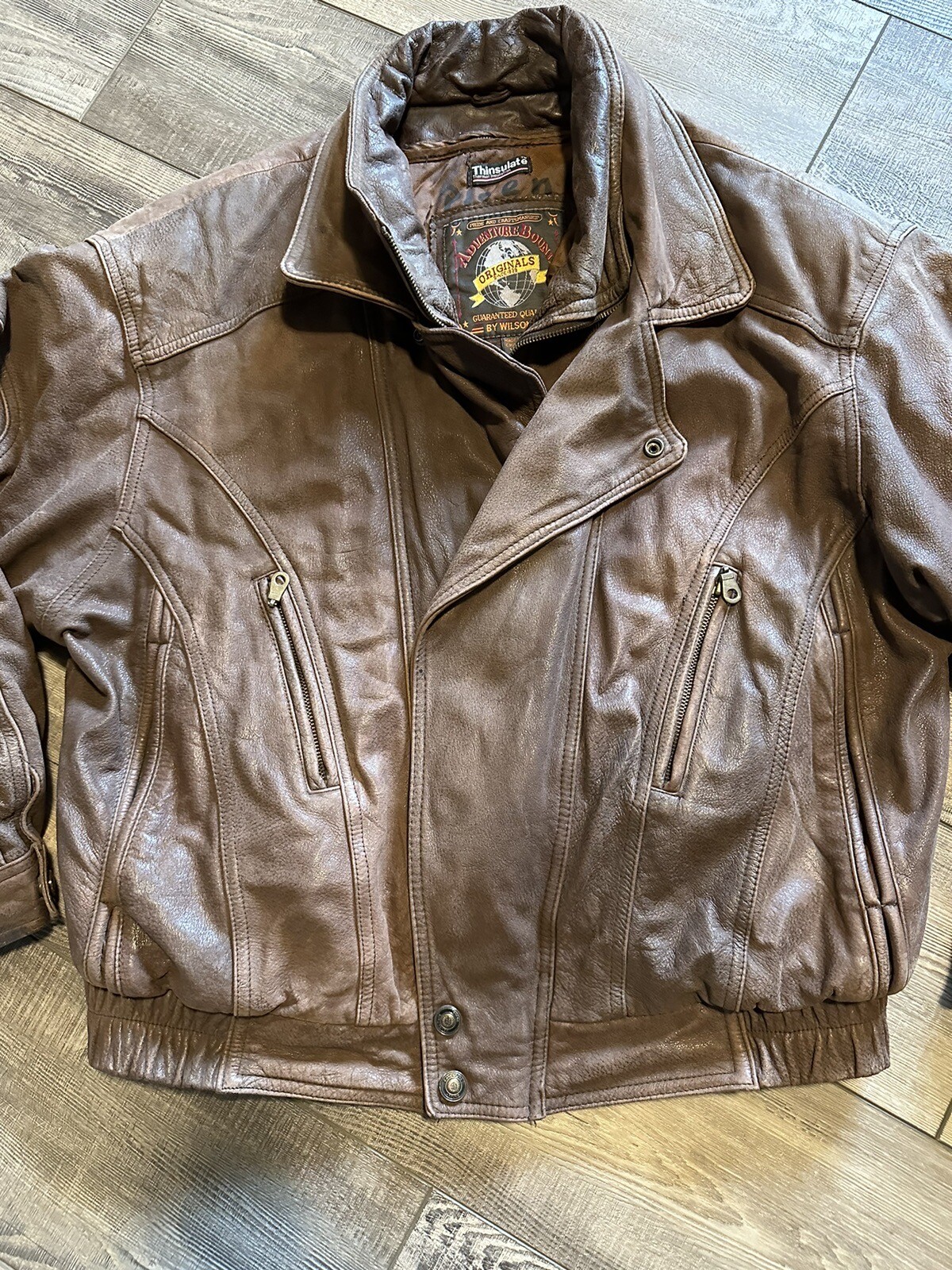 Wilsons Vintage Adventure Bound Leather Bomber Jacket… - Gem