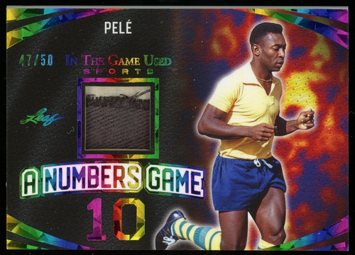 2024 Leaf Game Used Pele Numbers Game Patch Memorabilia 47/50 #ANG-40 ...