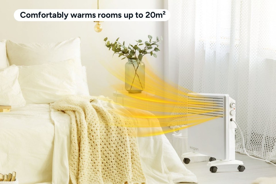 Kogan 1500W Panel Heater, White, Heaters, Heating | eBay Australia