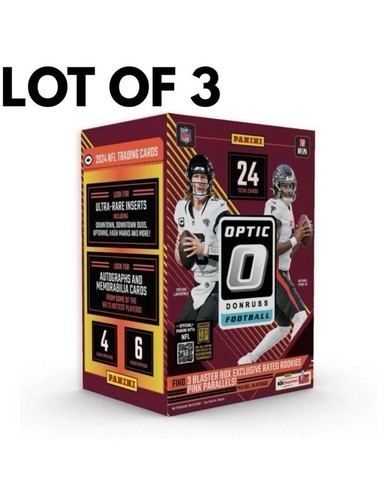 2024 Panini NFL Donruss Optic Football Trading Card Blaster Box LOT OF 3 BOXES | eBay
