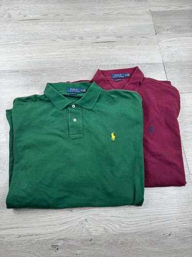 Polo Ralph Lauren Shirt Men XL Green Yellow Blue Pony Short Sleeve ...
