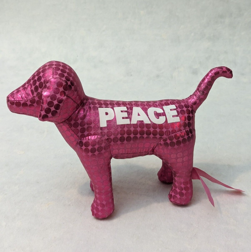 Victoria's Secret Pink Peace Dog plush 8.25"L | eBay