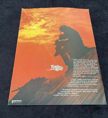 FIDDLER ON THE ROOF 1971 Oscar ad Topol as Tevye & IVAN DENISOVICH Tom ...