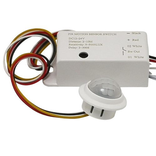 12~24V Motion Sensor Infrared PIR Movement Detector Sensor Light Switch ...