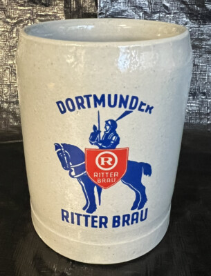 Dortmunder Ritter Brau Stein Mug 0.5L Made in Germany Knight Logo Vtg ...