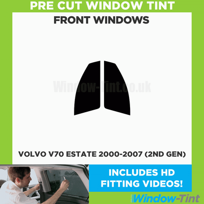 Pre Cut Car Window Tint for Volvo V70 Estate 2000-07 (2nd Gen) Front ...