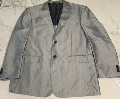 Gray 2 Button blazer jacket sport suit coat mens US Size XL Korean Size ...