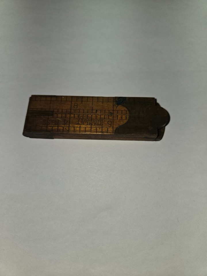 Standly RARE 1890 No. 32 Folding Caliper Ruler Boxwood Brass Antique ...