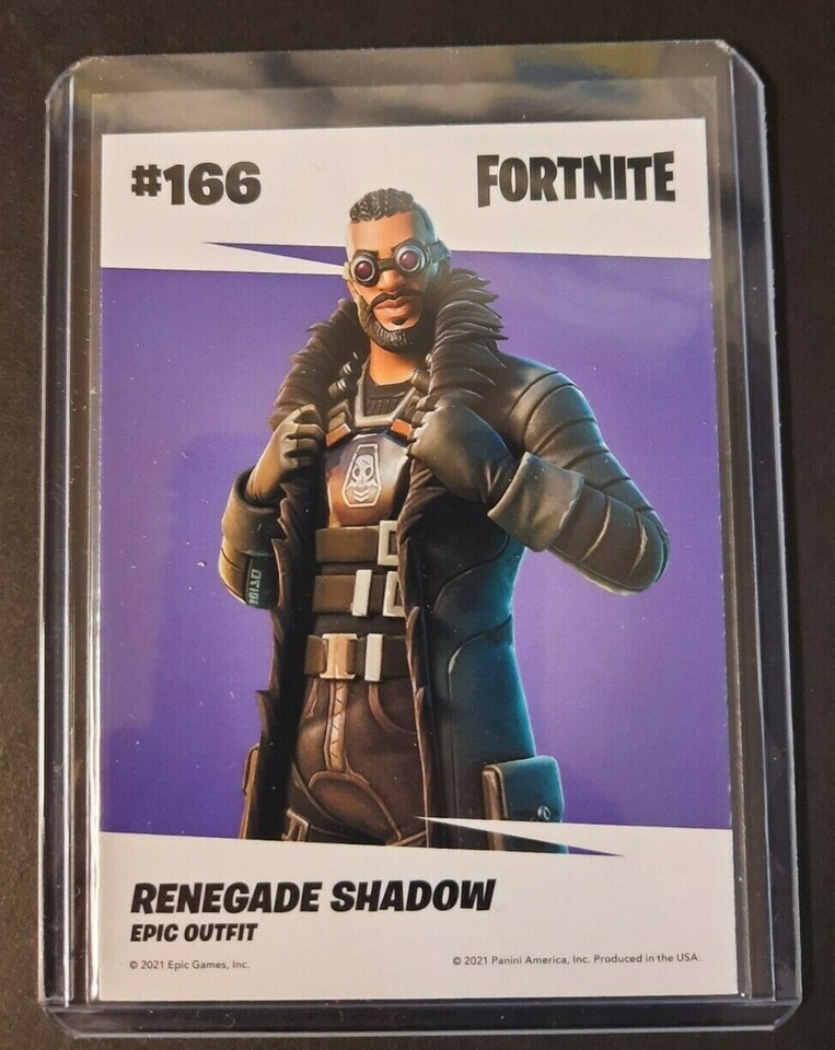 2021 Fortnite Series 3 RENEGADE SHADOW Epic Outfit LASER FOIL HOLO Card ...