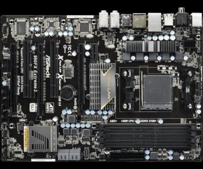ASRock 990FX Extreme3 ATX Mainboard AMD 990FX Sockel AM3+ (#1226) | eBay.de